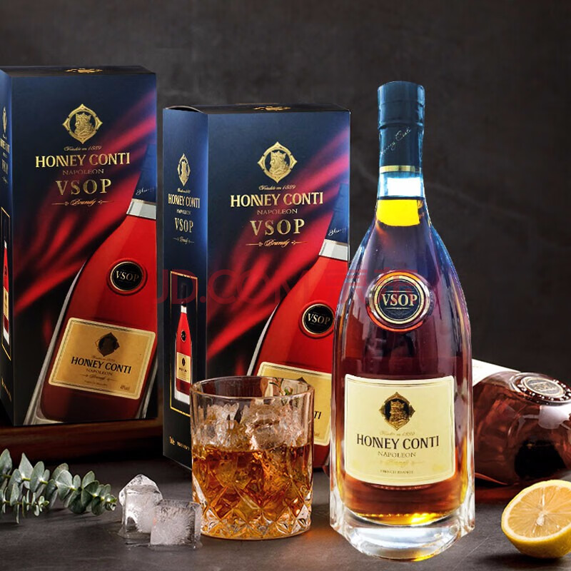 法国进口洋酒 皇家经典霍尼康帝（HONNEY CONTI）拿破仑VSOP干邑白兰地单瓶700ml装 单瓶【图片 价格 品牌 报价】-京东