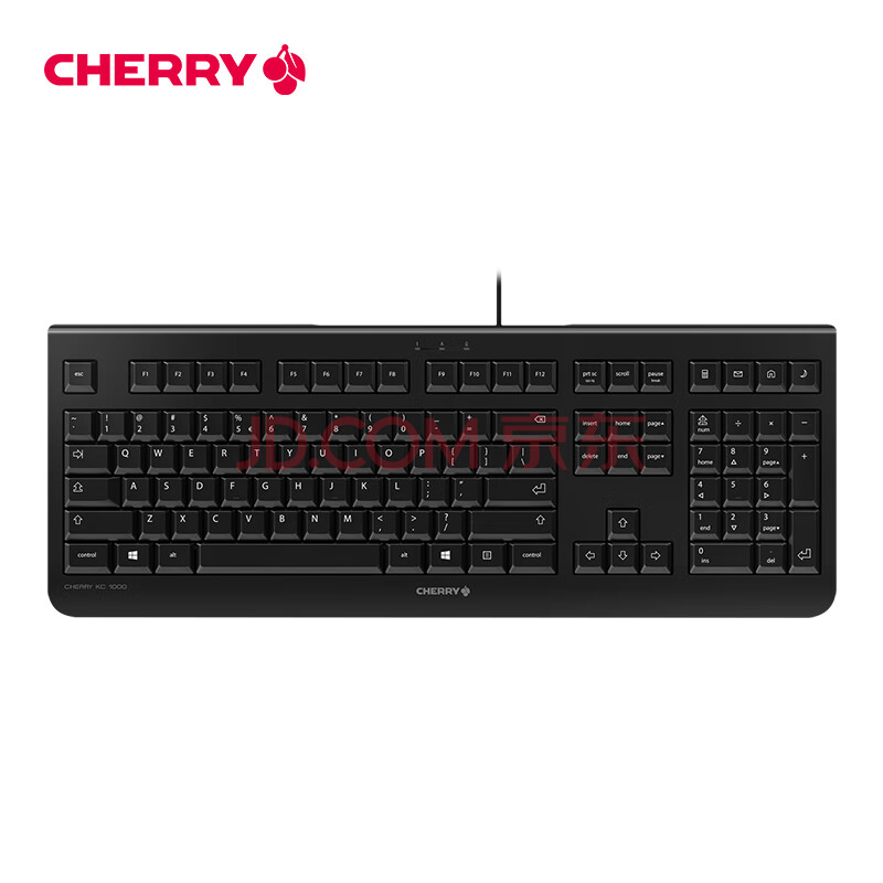 【CHERRYKC1000】樱桃（CHERRY）KC1000有线键盘轻音办公商务家用键盘 黑色【行情 报价 价格 评测】-京东