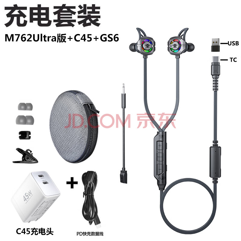 浦记（PLEXTONE）M762入耳式吃鸡耳机新款音效增强TYPEC有线PD36W/27W边充边玩适用于iPad2024 【Type-C ...