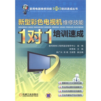   家用电器维修技能“1对1”培训速成丛书：新型彩色电视机维修技能“1对1”培训速成9787