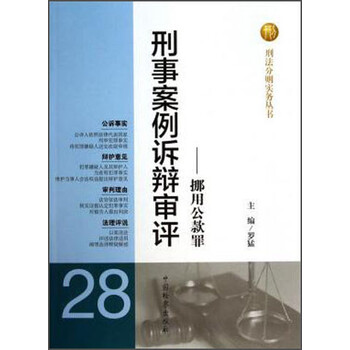 刑法分则实务丛书·刑事案例诉辩审评：挪用公款罪