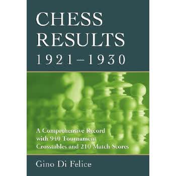 【】Chess Results, 1921-1930: A