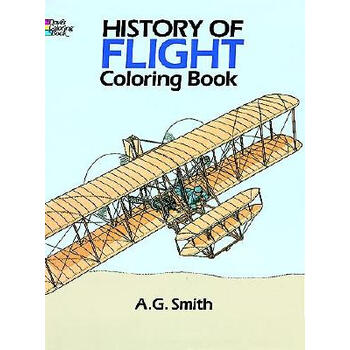 【】History of Flight Coloring Book