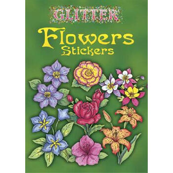 【】Glitter Flowers Stickers