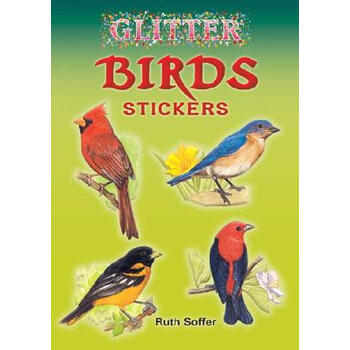 【】Glitter Birds Stickers [With