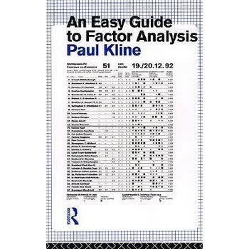 【】An Easy Guide to Factor Analysis