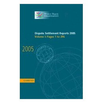 【】Dispute Settlement Reports 2005
