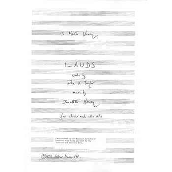 【】Lauds: Choir and Solo Cello