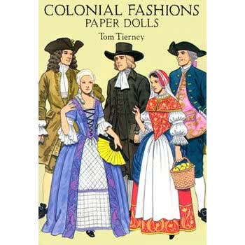【】Colonial Fashions Paper Dolls