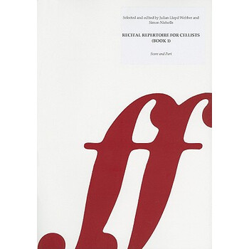 【】Recital Repertoire for Cellists, Book 1: