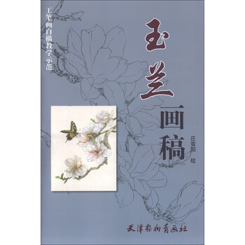 工笔画白描教学示范：玉兰画稿