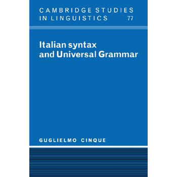 【】Italian Syntax and Universal