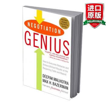 Negotiation Genius 英文原版 哈佛经典谈判术 英文版