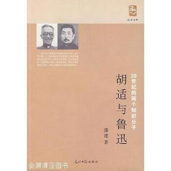 20世纪的两个知识分子 胡适与鲁迅 邵建著 光明日报出版社旧书