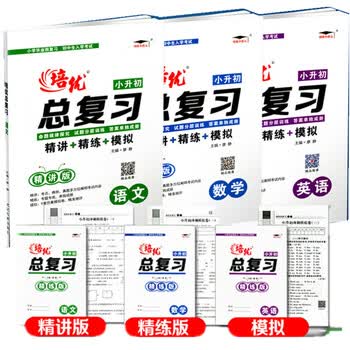 全3本 培优小升初总复习语文数学英语 小学毕业升学总复习 全国通用 培优小升初语文数学英语考题题集