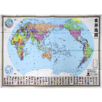 【官方授权 正版书籍】世界地图尼龙绸材质1.1米X0.8米高清彩印仿丝绸送礼收藏便于携带哈尔滨地图出版社哈尔滨 正版图书绘本