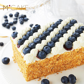 MCAKE蓝莓轻乳拿破仑动物奶油生日蛋糕上海北京杭州苏州同城配送 定制【图片 价格 品牌 报价】-京东