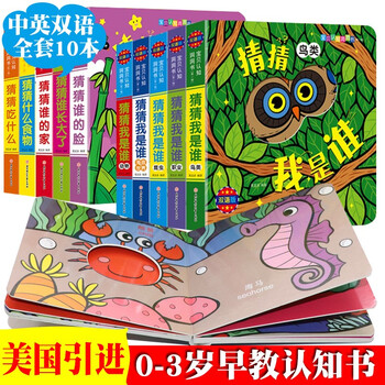 正版洞洞书绘本0-3岁儿童幼儿婴儿宝宝1-2-3-4-5岁撕不烂早教书启蒙认知立体翻翻书 启蒙认知洞洞书 一辑【10册】