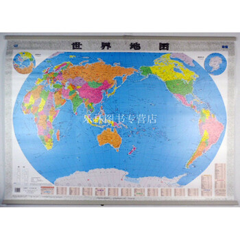 2019全新版世界地图挂图1.1米*0.8米 防水 双面覆膜 高清地图挂图家用