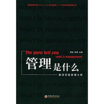 管理是什么 黄锐,高颖 中国经济出版社