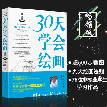 【】30天学会绘画 畅销版 素描基础教程500个的步骤示意图教你如何快速学画画零基础入门绘画