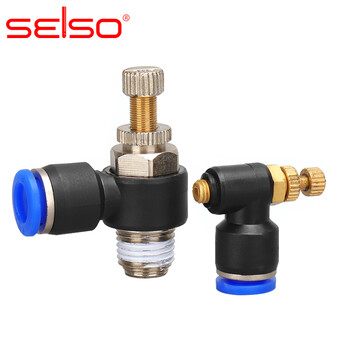 SEISO 气动节流阀 L型调节阀 气管快速接头调气阀调速阀SL系列接气缸调速阀 气动接头 SL12-04【接12mm气管-4分外牙】【图片 价格 品牌 报价】-京东