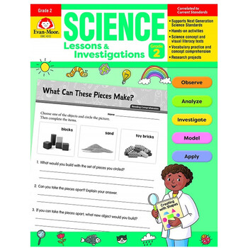 《英文原版Science Lessons and Investigations Grade 2 科学研究探索系列 Evan Moor 美国加州 ...