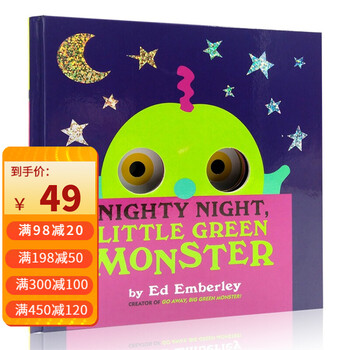 英文原版 晚安小绿怪 Nighty Night, Little Green Monster