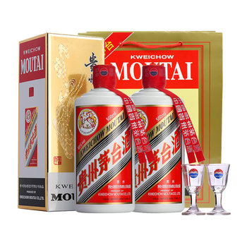 茅台（MOUTAI）贵州茅台酒 53度飞天茅台 酱香型白酒收藏礼盒 53度 500mL 2瓶 （享礼袋）2023年【图片 价格 品牌 报价】-京东