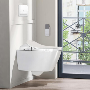 德国唯宝（Villeroy&Boch）智能马桶壁挂家用挂墙式座厕智能盖板座便器560050R1P 560050R1+L3【图片 价格 品牌 ...