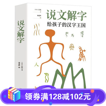 【百元神劵】说文解字一给孩子的汉字王国 原文译文注释版图解 语言文字 古代汉语字典 画说汉字书籍