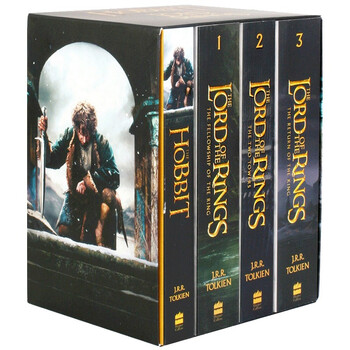 霍比特人指环王魔戒套装THE HOBBIT and THE LORD OF THE RINGS 4册套装盒装 英文原版