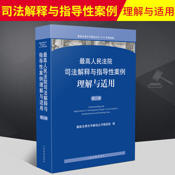 2020新书 高人民法院司法解释与指导性案例理解与适用 第八卷8卷 精选案例 指导性案例 司法解释