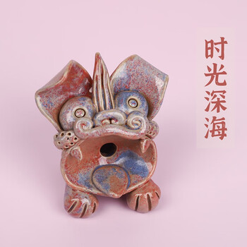 先锋书店陶瓷瓦猫 云南沙溪工艺摆件民俗可爱礼物家居装饰品 时光深海（每款只有1个）