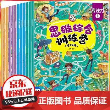 思维综合训练营（套装全12册）找不同迷宫书专注力训练书3-6岁儿童益智注意力观察记忆力智力开发大脑思