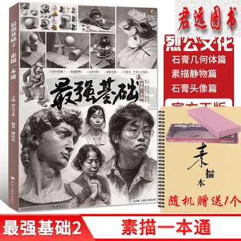 蕞强基础2素描一本通2022烈公文化郭宏亮入门石膏几何静物石膏头像素描静物完整稿步骤场景训练头带手半身像全身像临摹范本 蕞强基础2素描一本通