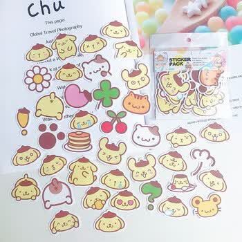 可爱贴纸包手账笔记本装饰diy素材贴画儿童花栗鼠库洛米小丸子 布丁 40枚