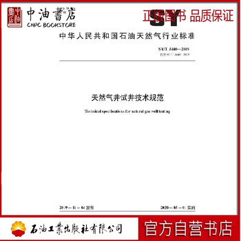 SY/T5440-2019 天然气井试井技术规范 石油工业出版社