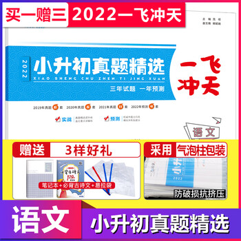 天津专用2022新版一飞冲天小升初真题精选语文 三年小升初真题卷 历年升学考试六升七试卷小学升初中毕