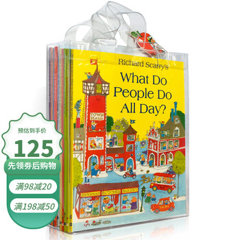 原版进口绘本 Richard Scarry what do people do all day 理查德 斯凯瑞套装合集全套10册套装
