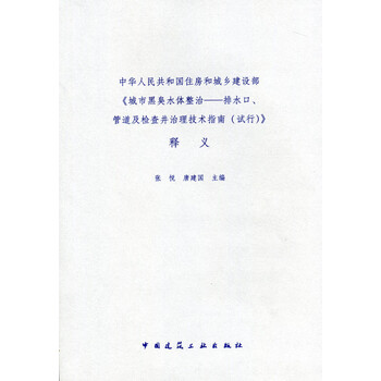城市黑臭水体整治—排水口、管道及检查井治理技术指南（试行）释义