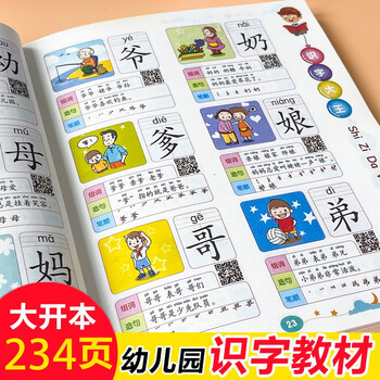 儿童学前看图识字书3-6岁幼儿园1400字 识字大王注拼音版 一年级学前班幼小衔接幼升小教材语文学习