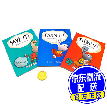 小兔子学花钱系列全套3册Moneybunny英文原版绘本花钱Spend It赚钱Earn攒钱save