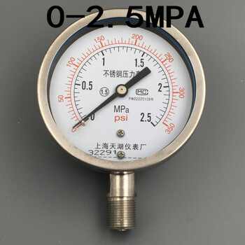 上海天湖Y-100BF不锈钢压力表 真空表 耐高温腐蚀 0-1.6MPA 0-2.5MPA【图片 价格 品牌 报价】-京东