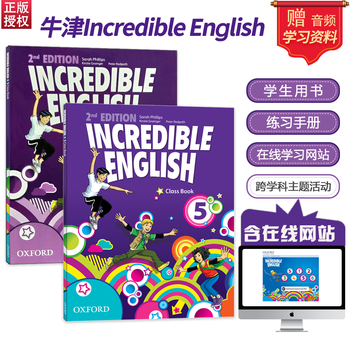 儿童英文书籍6-12岁牛津英语教材Incredible English 2版正版原版 5级别 学生书+ 练习册
