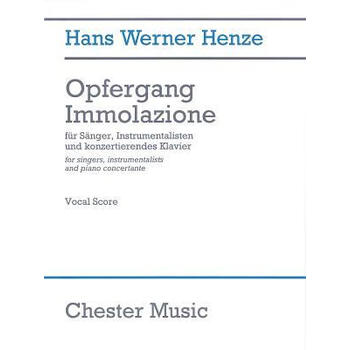Opfergang Immolazione: For Singers, Instrumenta