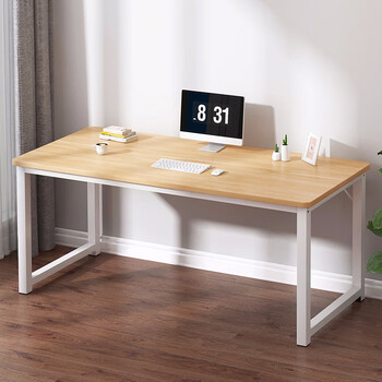 亿家达钢木电脑桌双层书桌简易家用现代简约台式写字桌 【120CM】田园橡木色+白架（4CM加粗方管）【图片 价格 品牌 报价】-京东