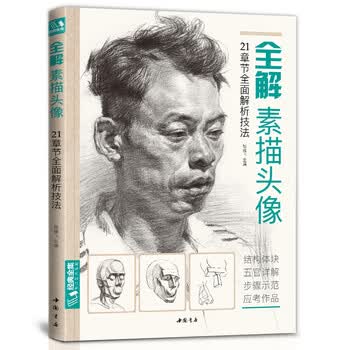 8开《全解素描头像》人物临摹书结构体块深度分析教程对画写生绘画照片范本美术高考联考美院八开教材杨建飞