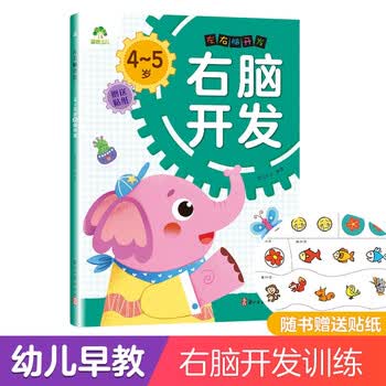 爱德少儿幼儿早教左脑右脑开发童书绘本 4-5岁思维训练游戏书 右脑开发