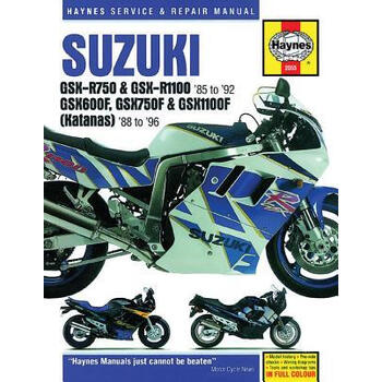 Suzuki Gsx-R750 & Gsx-Rr1100 85 to 92: Gsx600f, 
